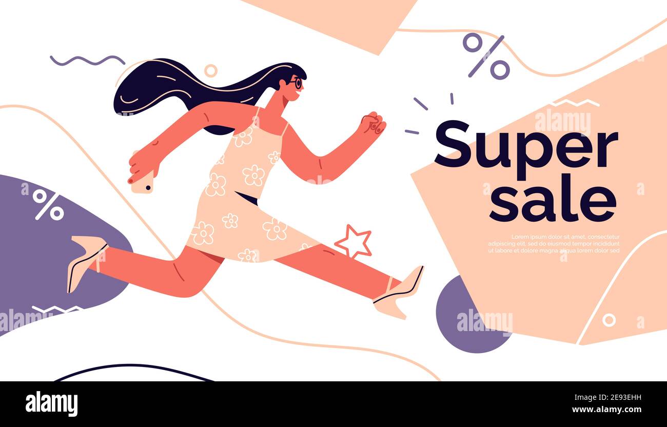 Sales Promotion Girl Vector Clipart