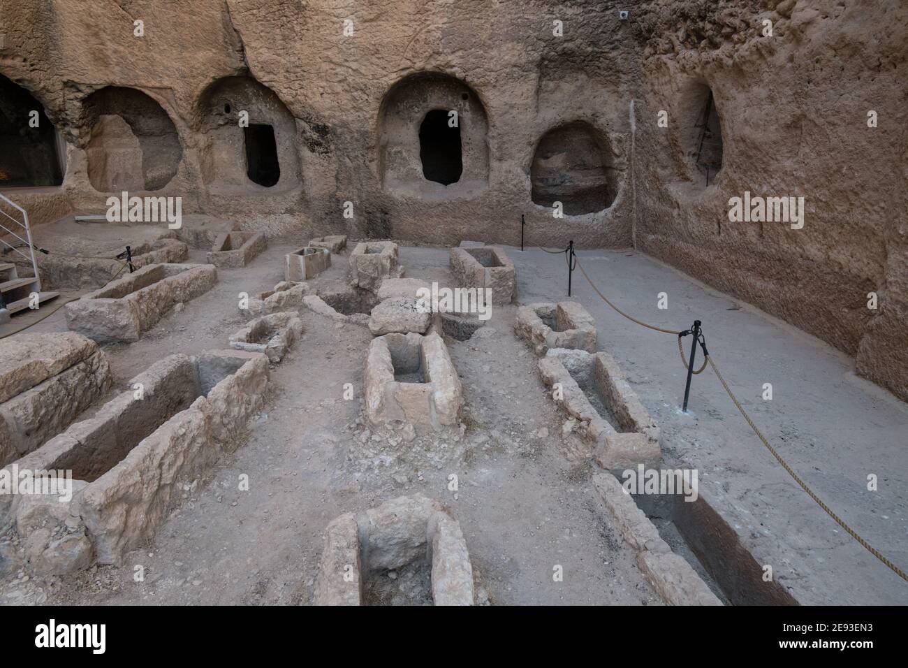 The ancient rock-cut city of Dara, Turkey, featuring cave dwellings ...