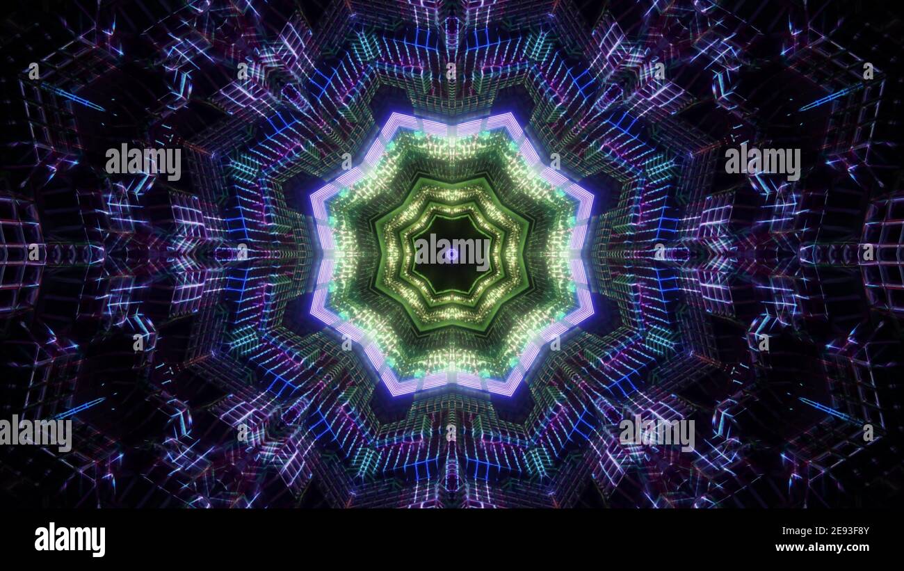 3d illustration optical illusion visual background of abstract magic ...