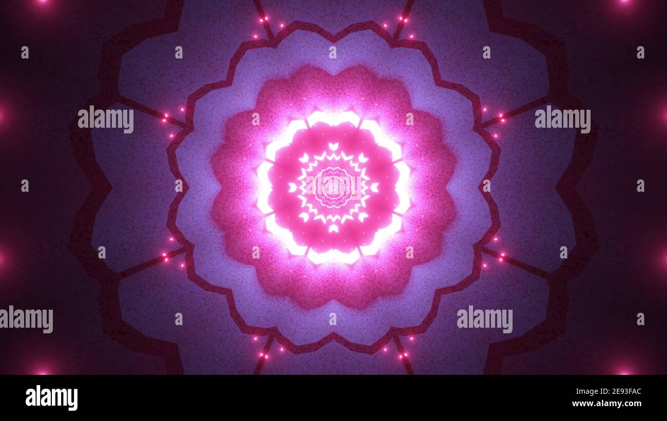 Kaleidoscopic 3D illustration of abstract background with symmetric ...