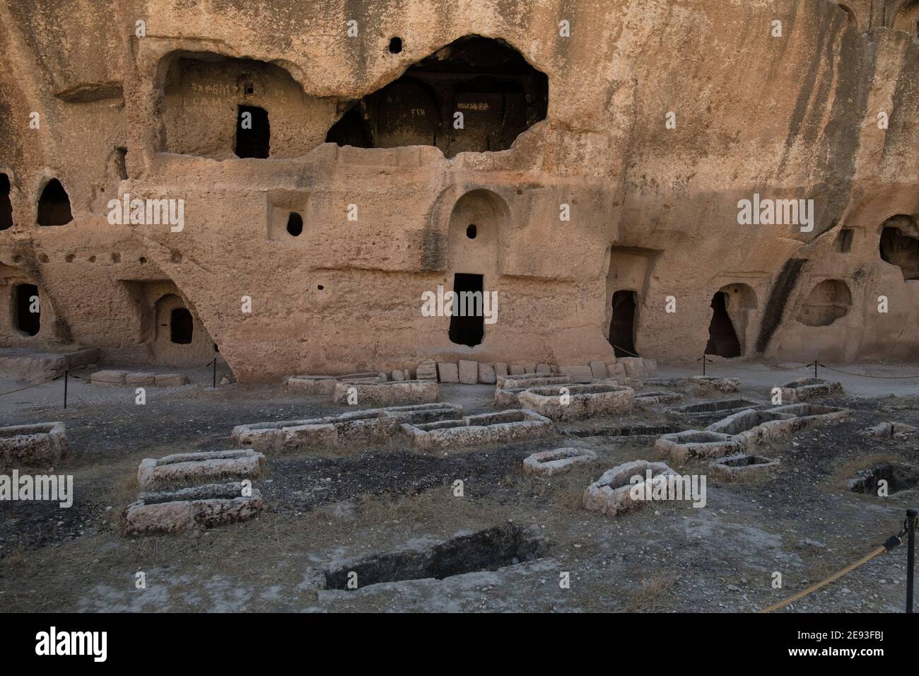 The ancient rock-cut city of Dara, Turkey, featuring cave dwellings ...