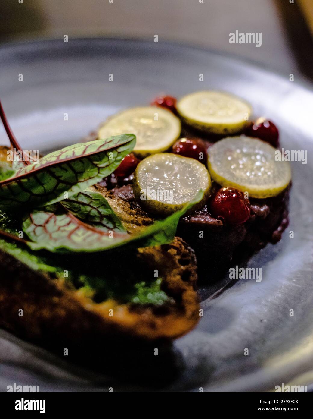 Steak tartare with salad hi-res stock photography and images - Alamy