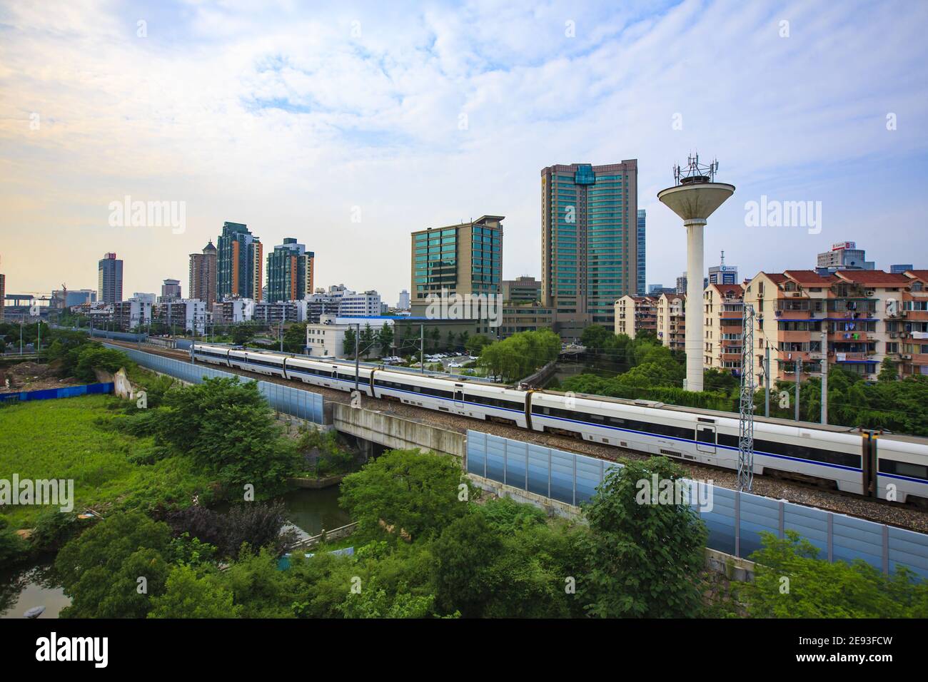 Urban railway track Stock Photo - Alamy