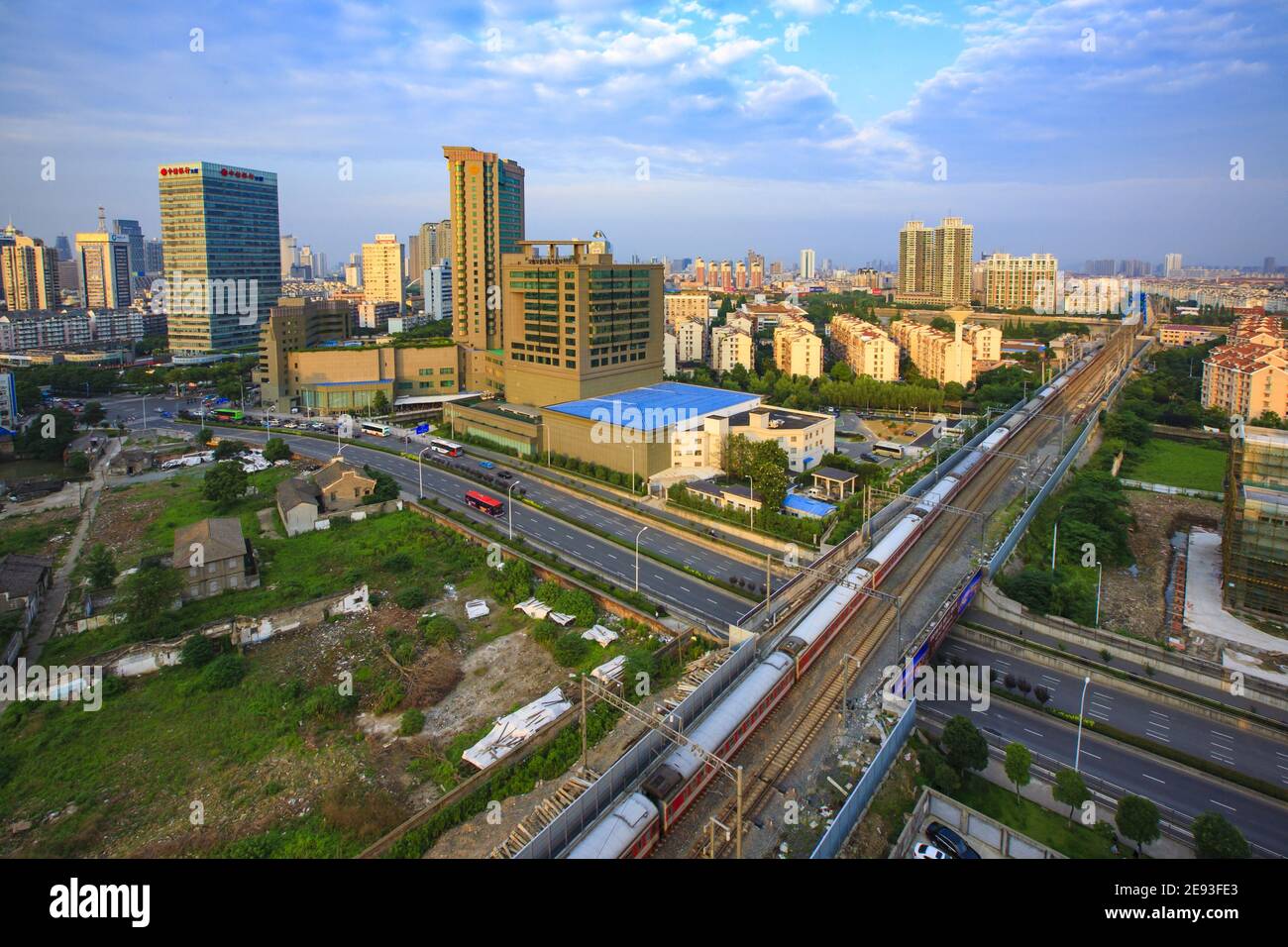 Urban railway track Stock Photo - Alamy