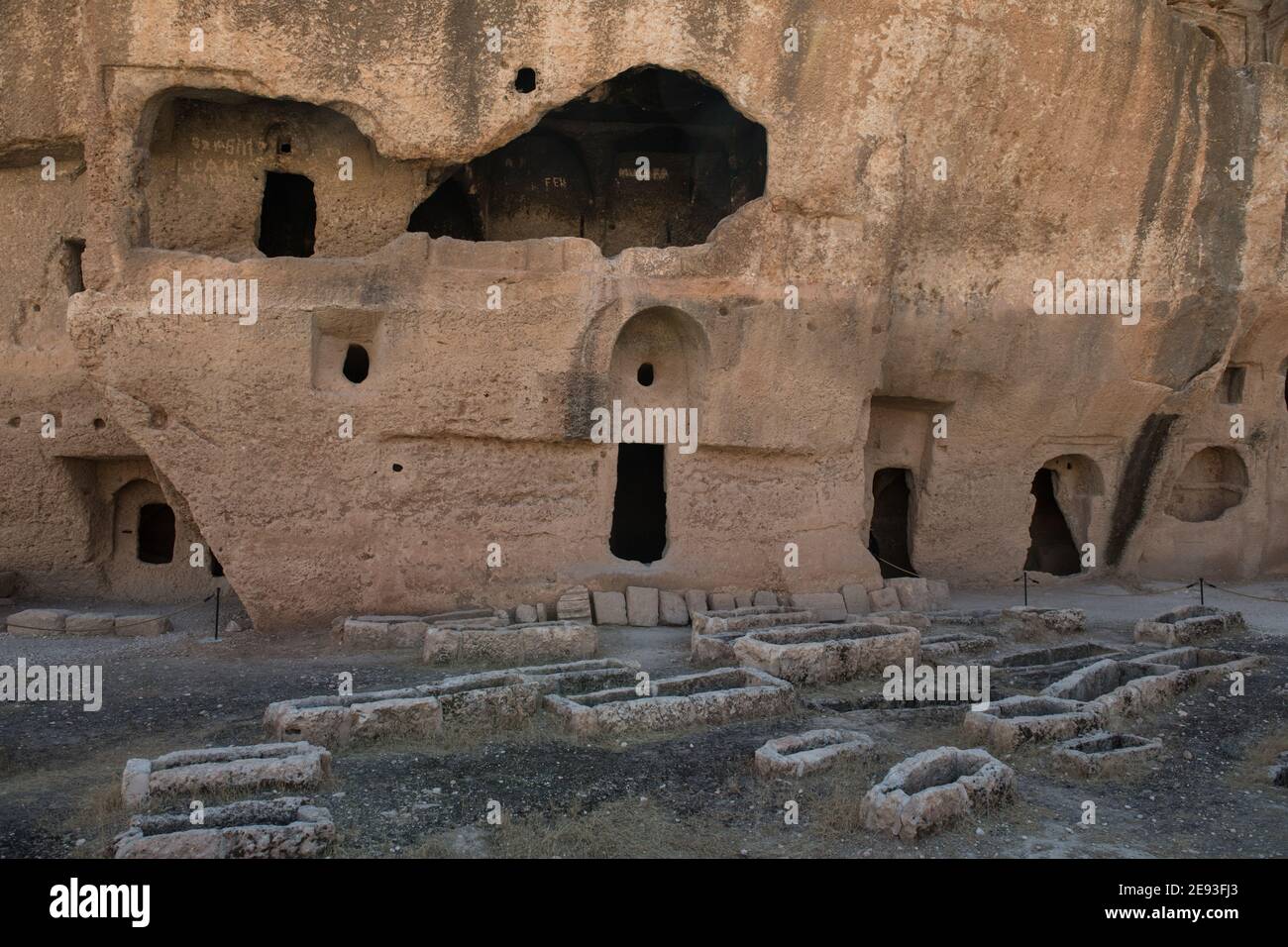 The ancient rock-cut city of Dara, Turkey, featuring cave dwellings ...