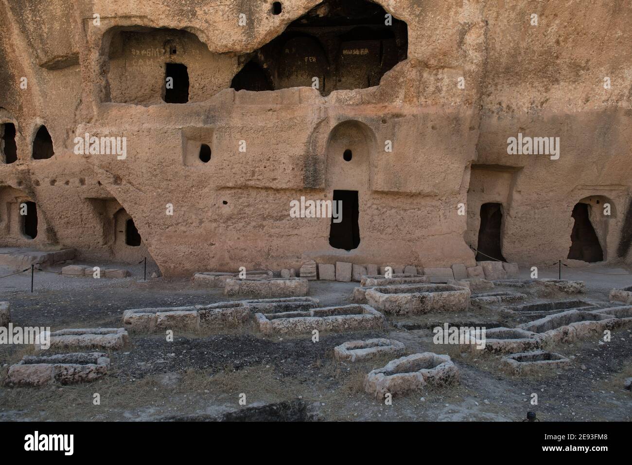 The ancient rock-cut city of Dara, Turkey, featuring cave dwellings ...