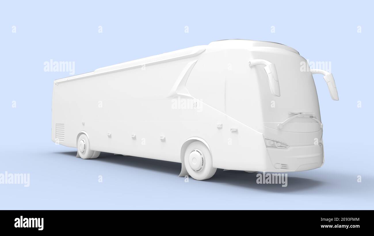 Bus coach vehicle 3d rendering of a computer model isolated Stock Photo ...