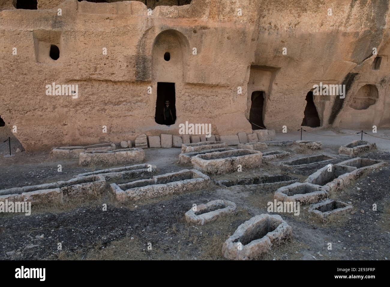 The ancient rock-cut city of Dara, Turkey, featuring cave dwellings ...