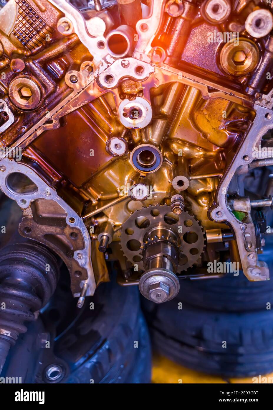 Part of a car engine Stock Photo - Alamy