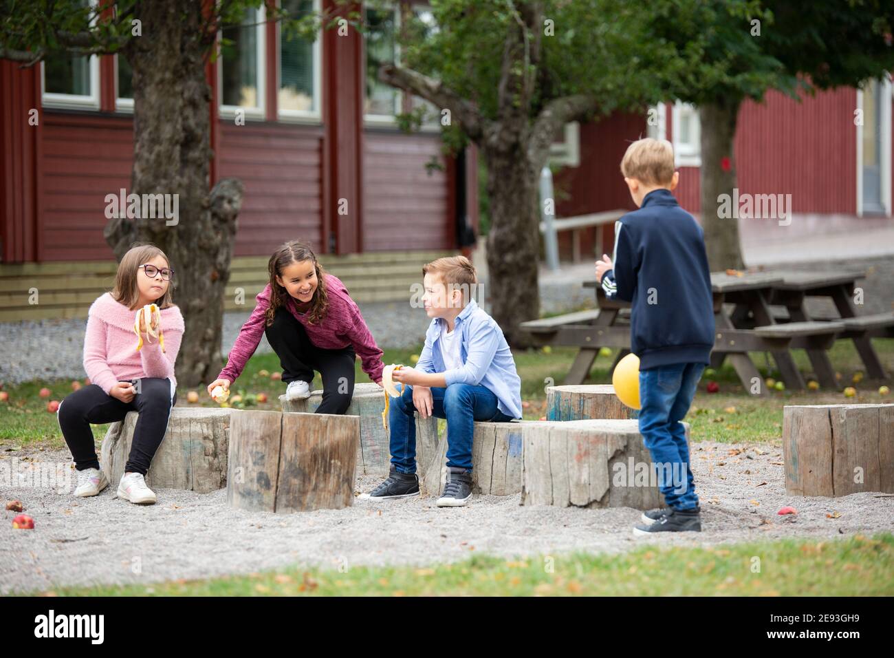 School playground ball hi-res stock photography and images - Alamy