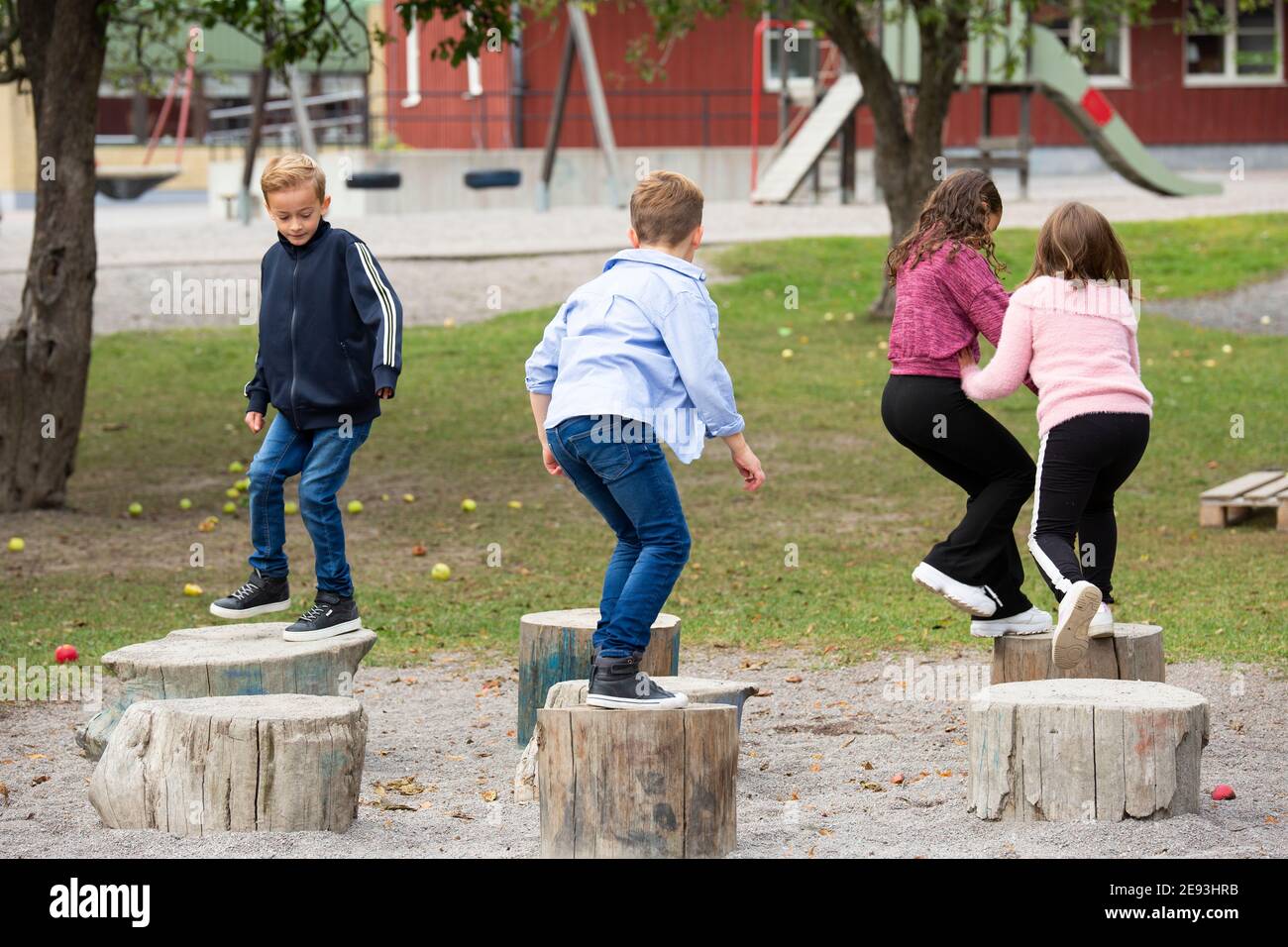 Children having fun on playground Stock Photo - Alamy