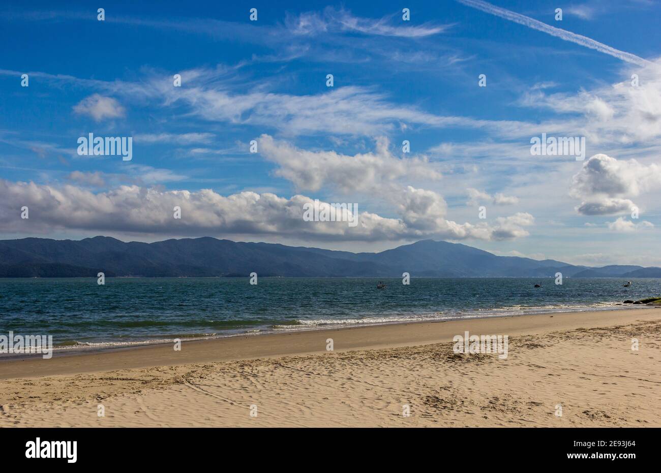 Daytime view of the Daniela's beach in Florianopolis, Brazil Stock ...