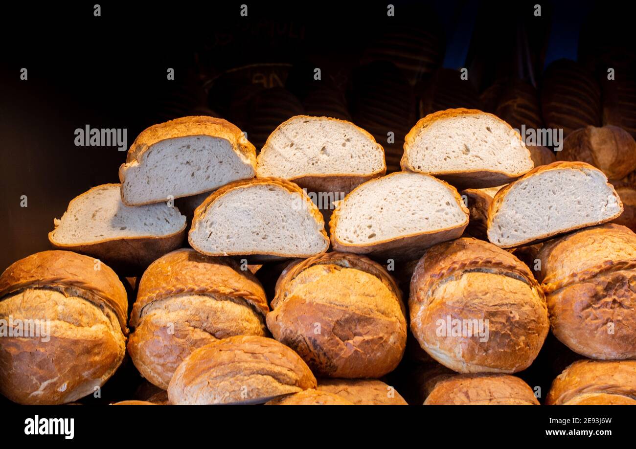 Traditional Turkish style made bread loaf Stock Photo - Alamy