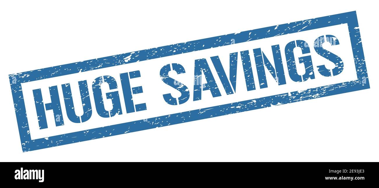 Huge savings stamp hi-res stock photography and images - Alamy