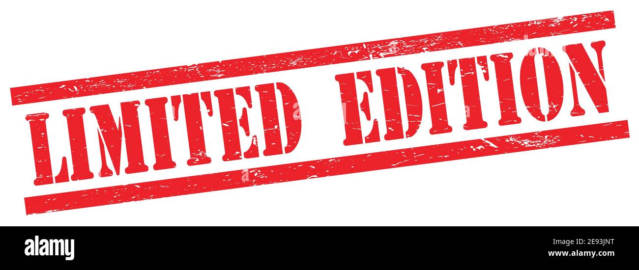 LIMITED EDITION text on red grungy rectangle vintage stamp Stock Photo ...