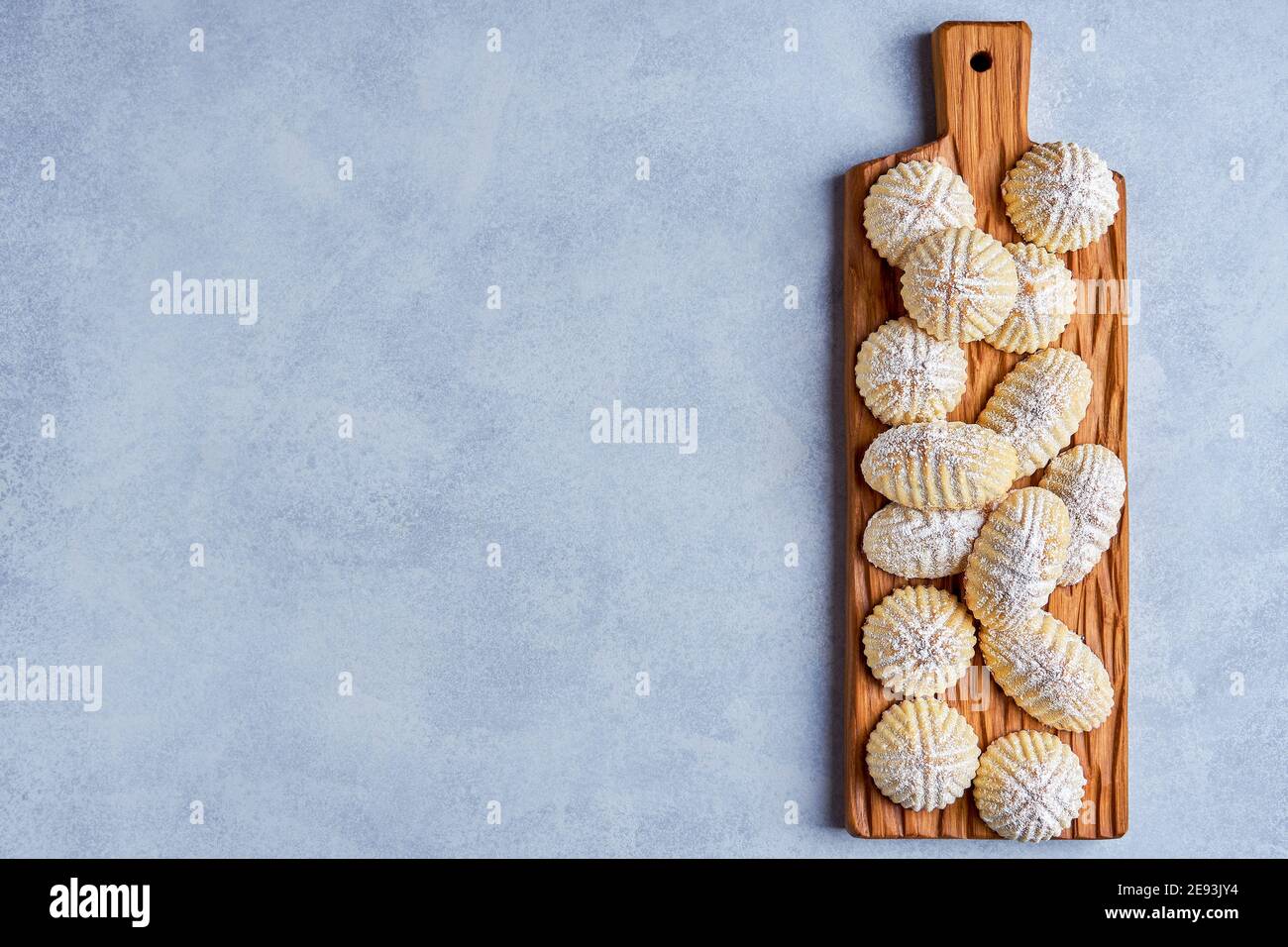 Arabic sweets. Traditional eid semolina maamoul or mamoul cookies with ...