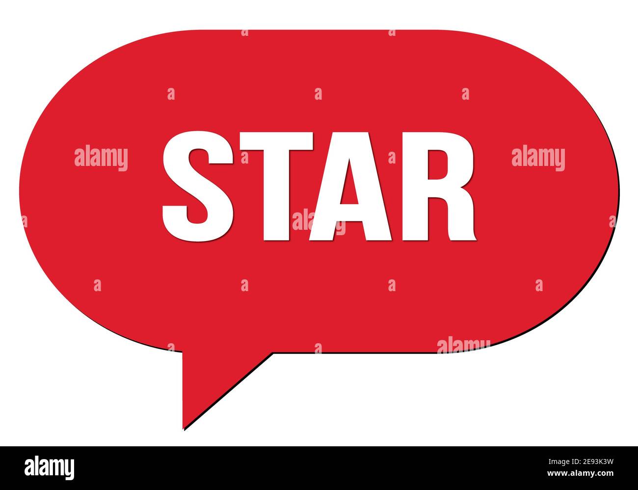 STAR text written in a red speech bubble stamp Stock Photo - Alamy