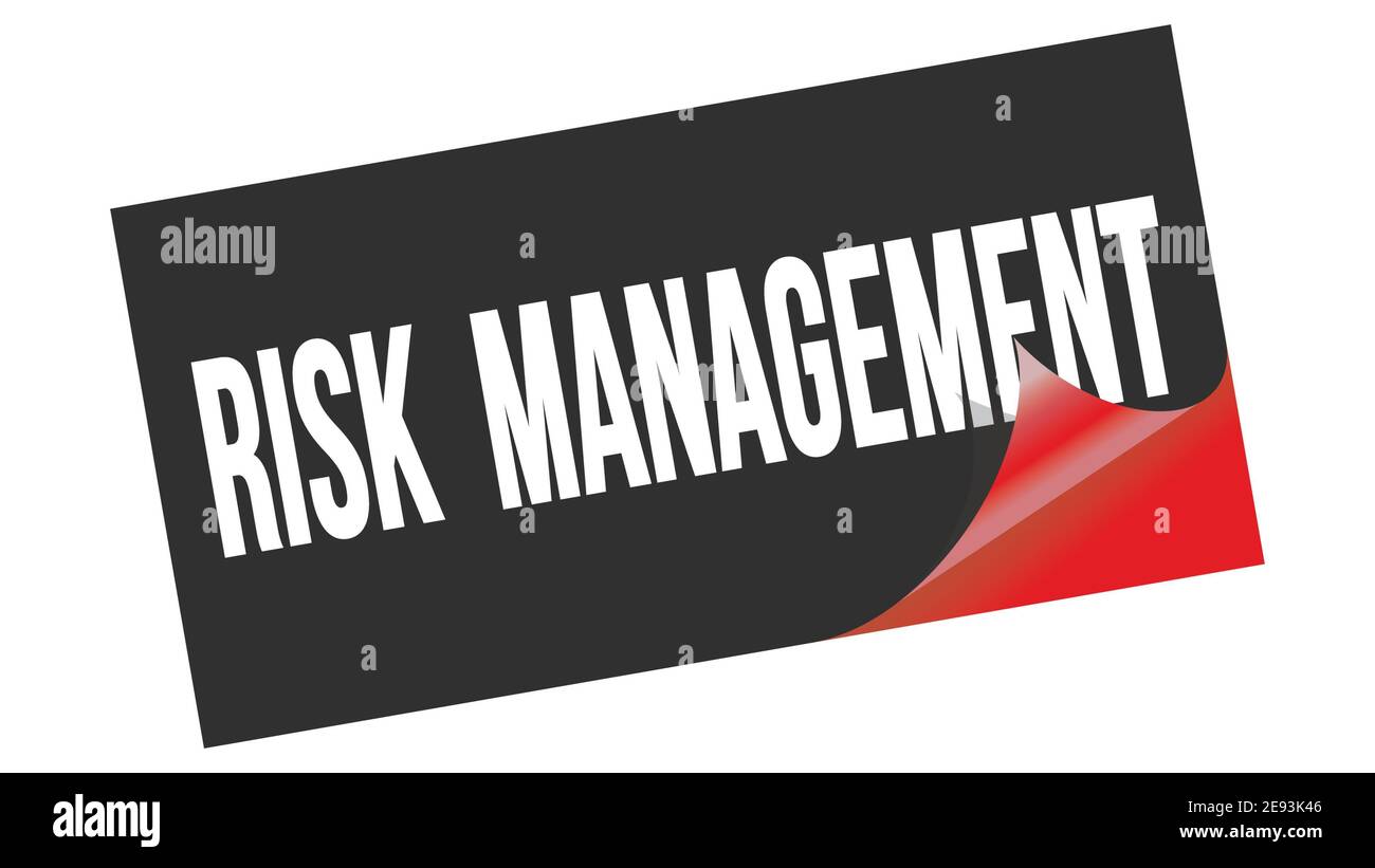 RISK MANAGEMENT text written on black red sticker stamp Stock Photo - Alamy