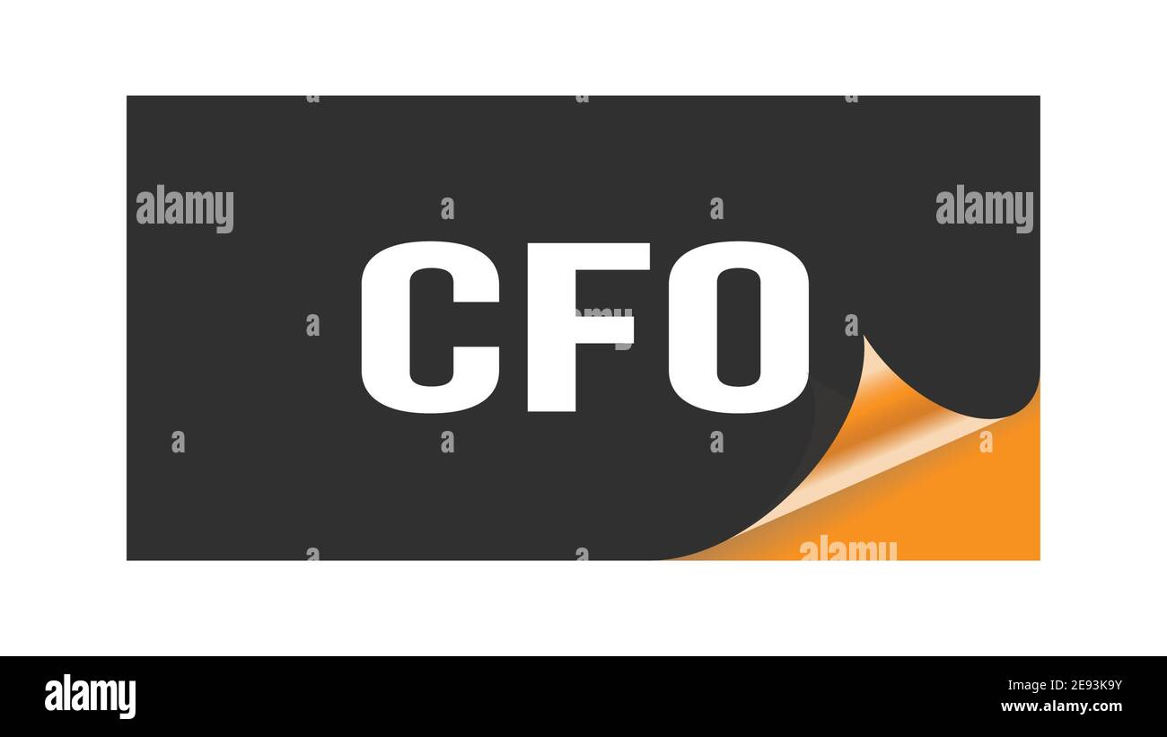 CFO text written on black orange sticker stamp Stock Photo - Alamy