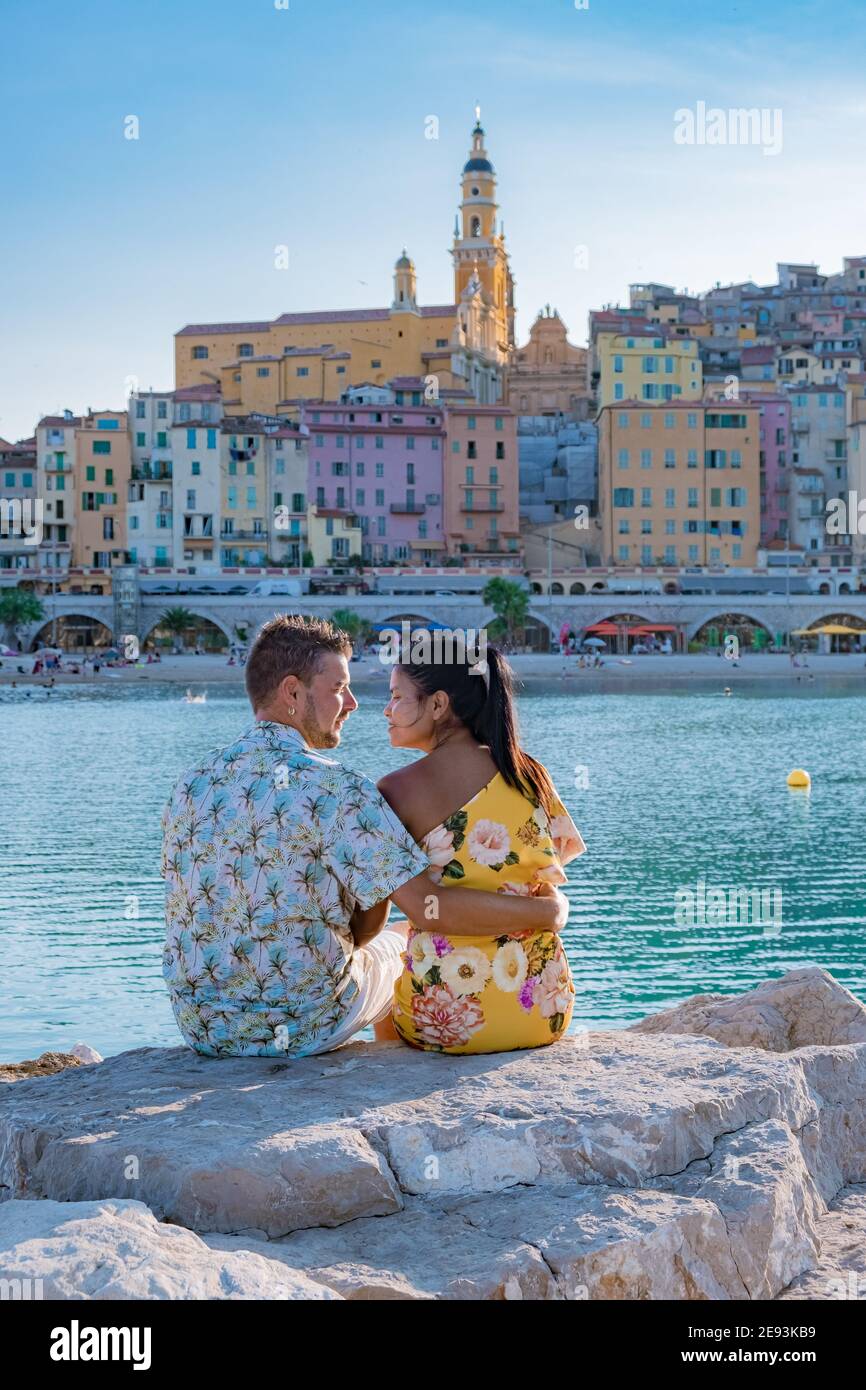 French riviera woman sea hi-res stock photography and images - Alamy