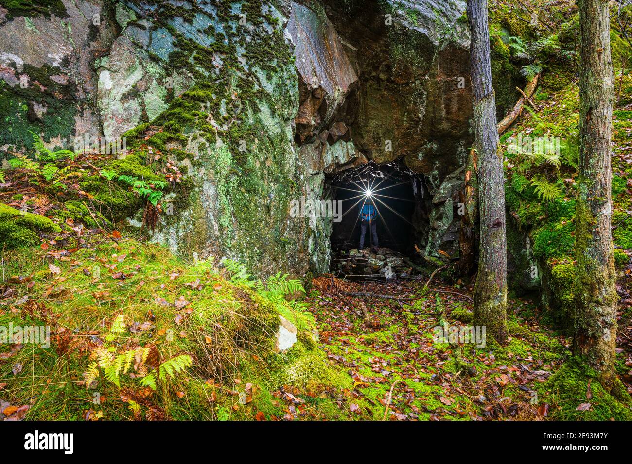 Headlamp cave hi-res stock photography and images - Alamy