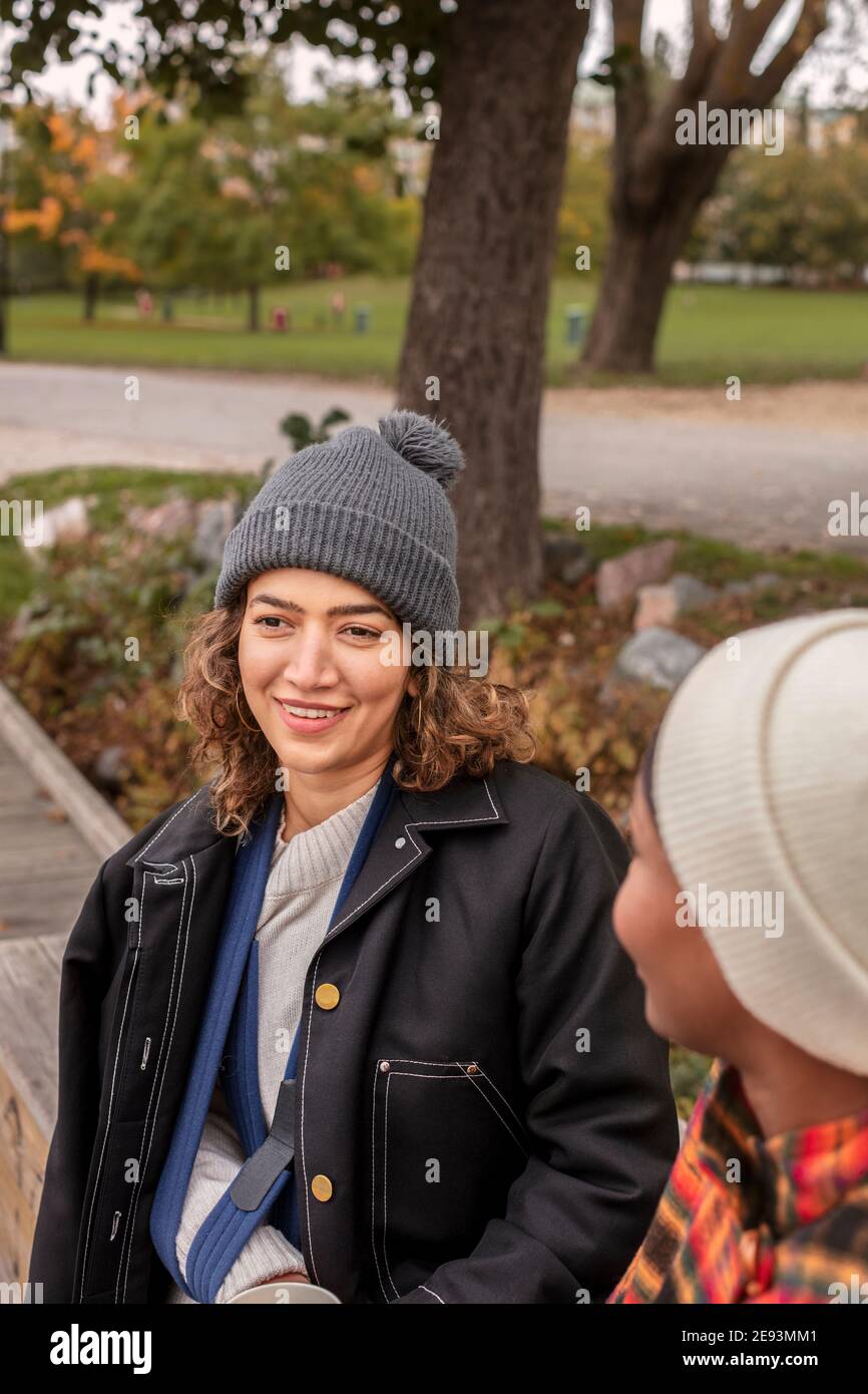 Conversation talking together woman hi-res stock photography and images ...