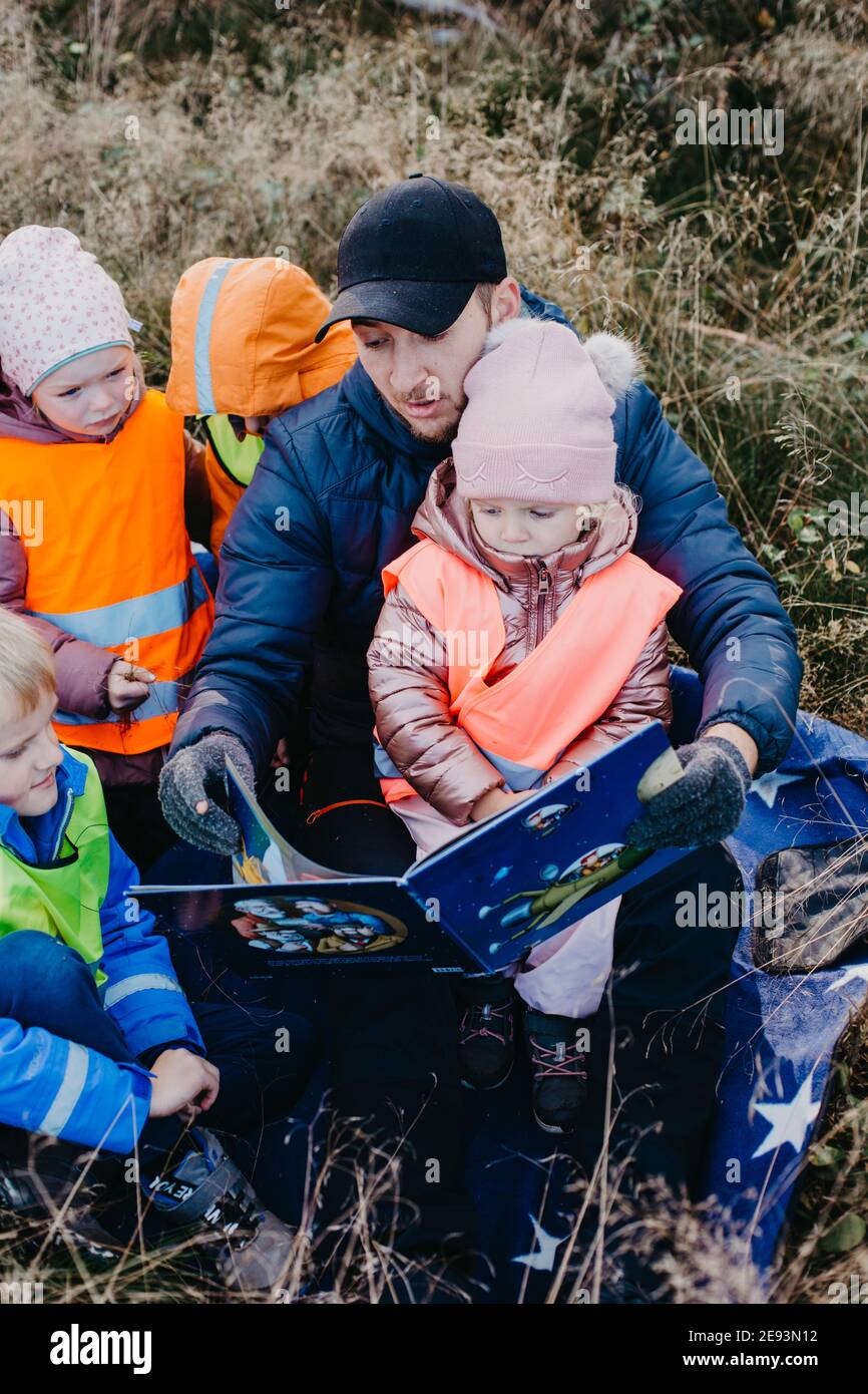 Children with teacher nature hi-res stock photography and images - Alamy