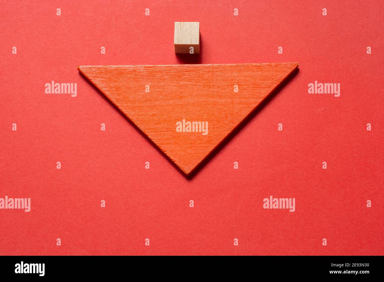 Concept of creative logical thinking. Different colorful wooden blocks ...