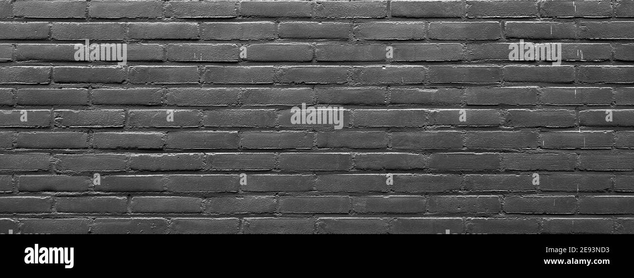horizontal part of grey painted brick wall Stock Photo - Alamy