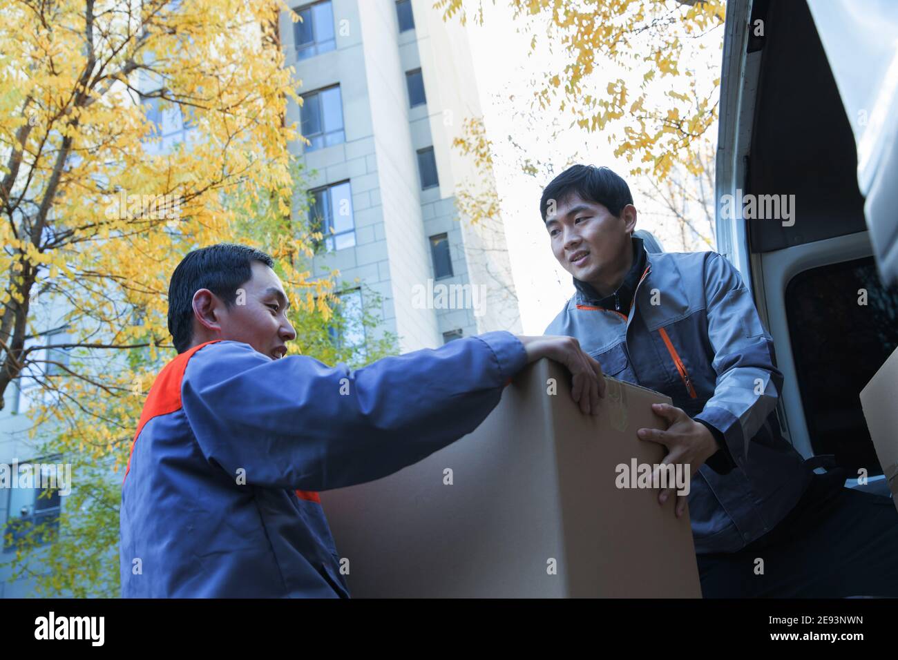 Logistics personnel handling the goods Stock Photo - Alamy