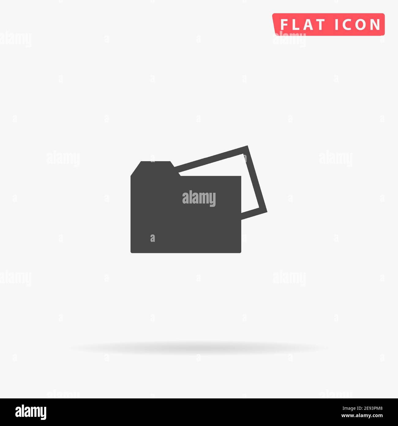 Document Folder flat vector icon. Hand drawn style design illustrations ...