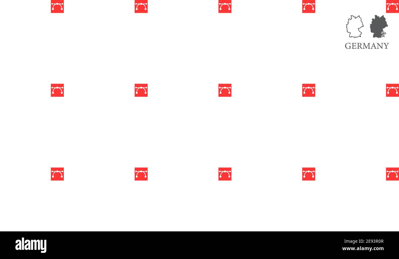 Map of Germany line and glyph icon, country and geography, germany map ...