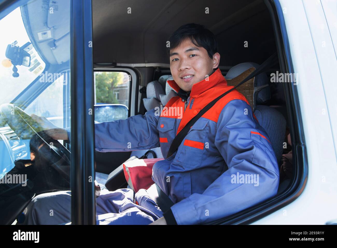 Driving trucks logistics personnel Stock Photo - Alamy