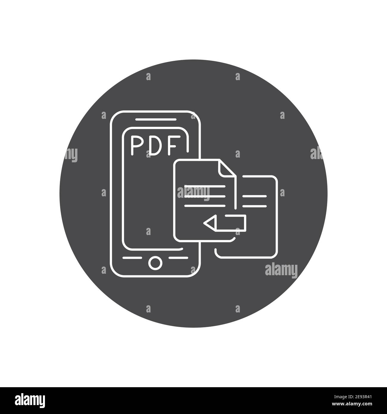 Redactor mobile application in smartphone black glyph icon. Pictogram ...