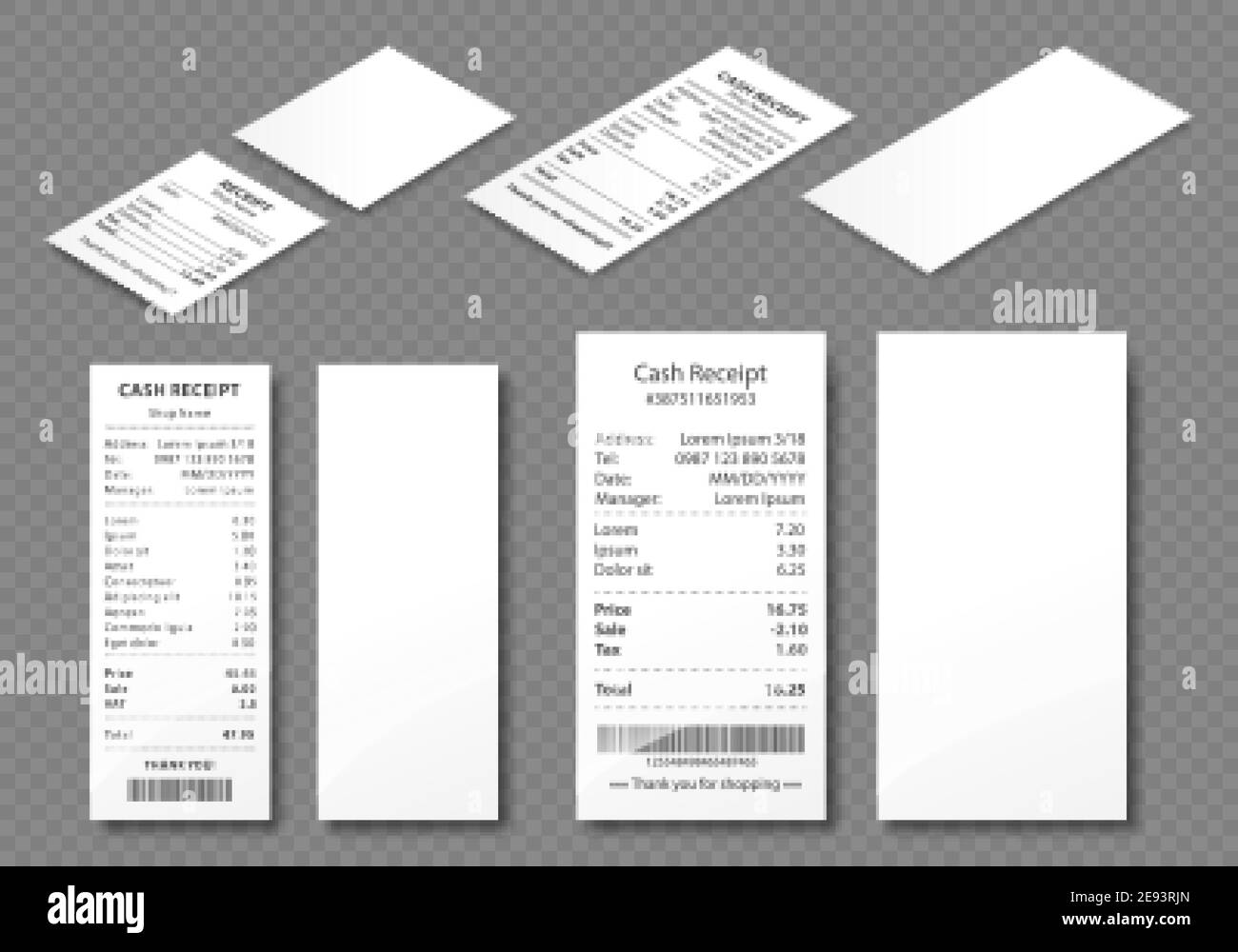 Empty Tax Receipt Black and White Stock Photos & Images - Alamy