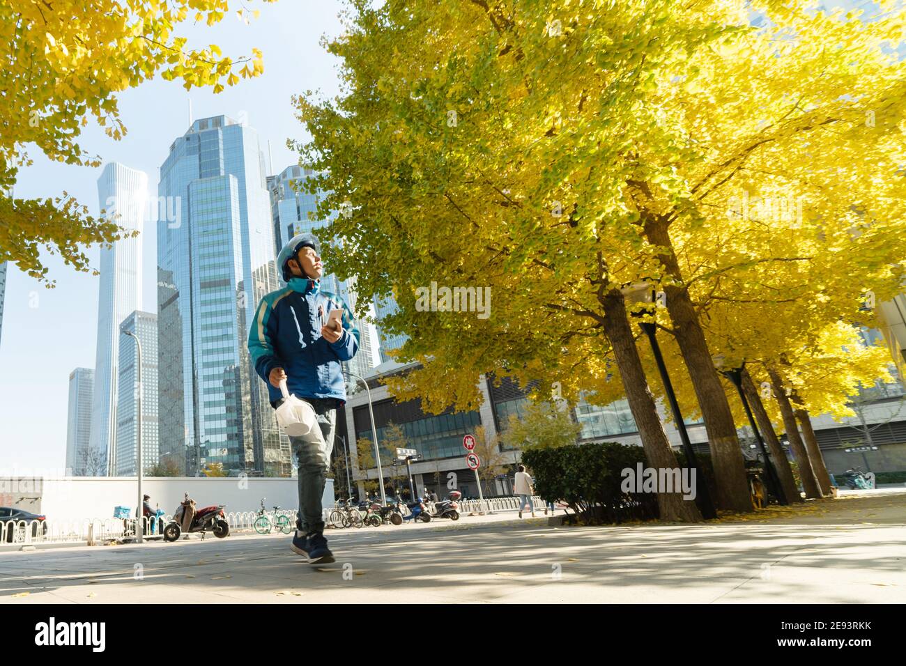 Running take-out meals Stock Photo - Alamy