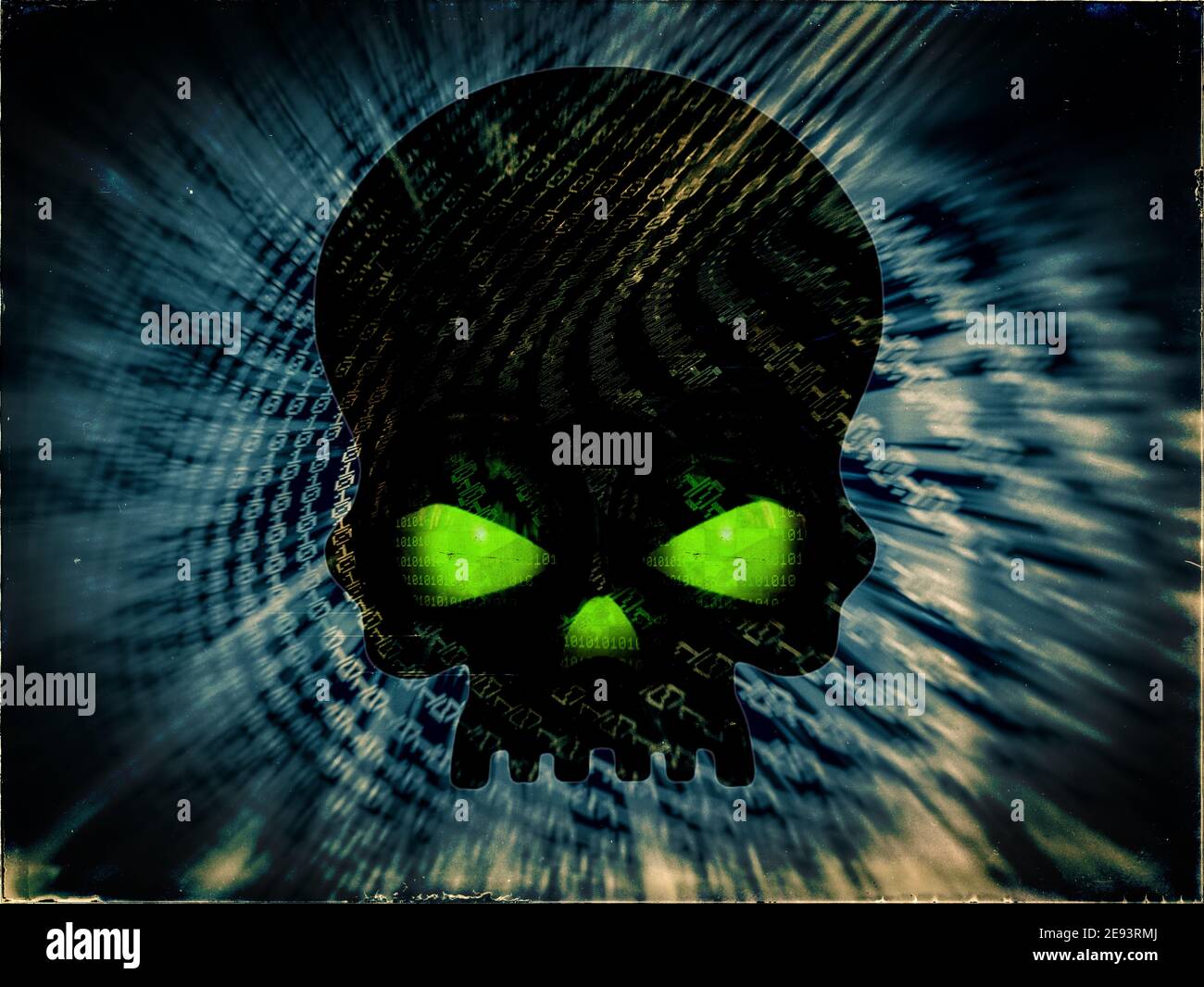 Skull green glowing eyes hi-res stock photography and images - Alamy