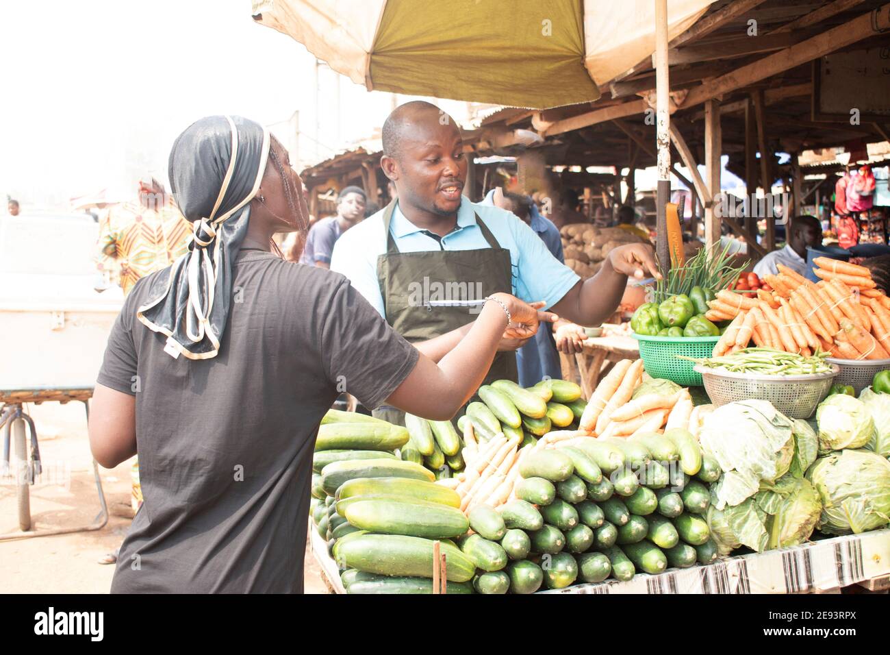 a market scene in africa Stock Photo - Alamy