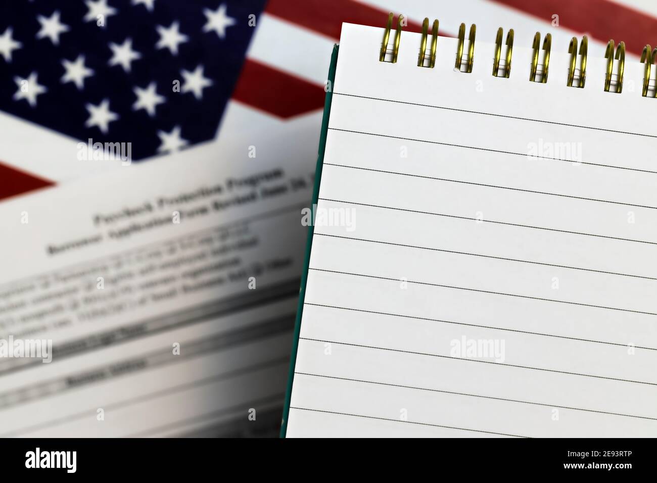 selective focus photo of open notepad with blank space, on a background ...