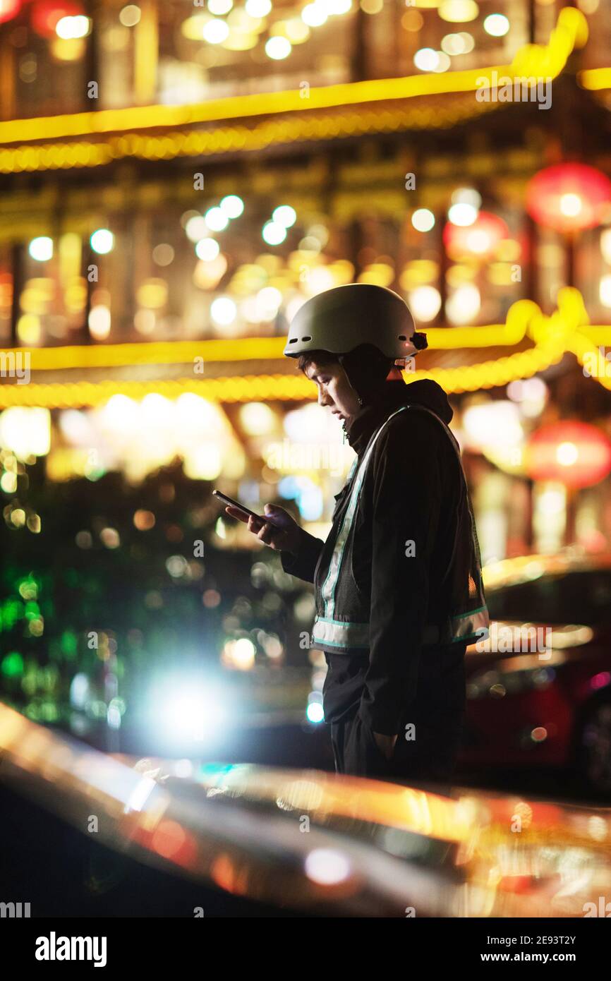 Night outside waiting for the generation of drivers Stock Photo - Alamy