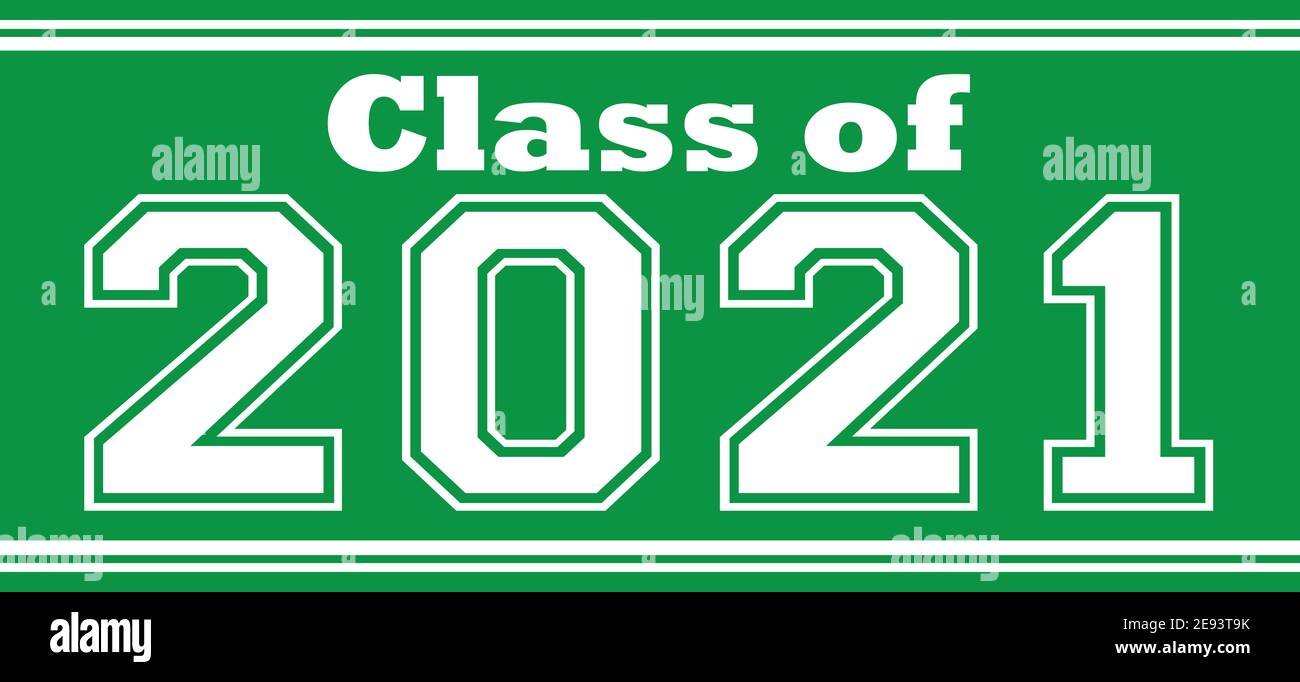 Class of 2021 Graduation Green Box Stock Photo - Alamy