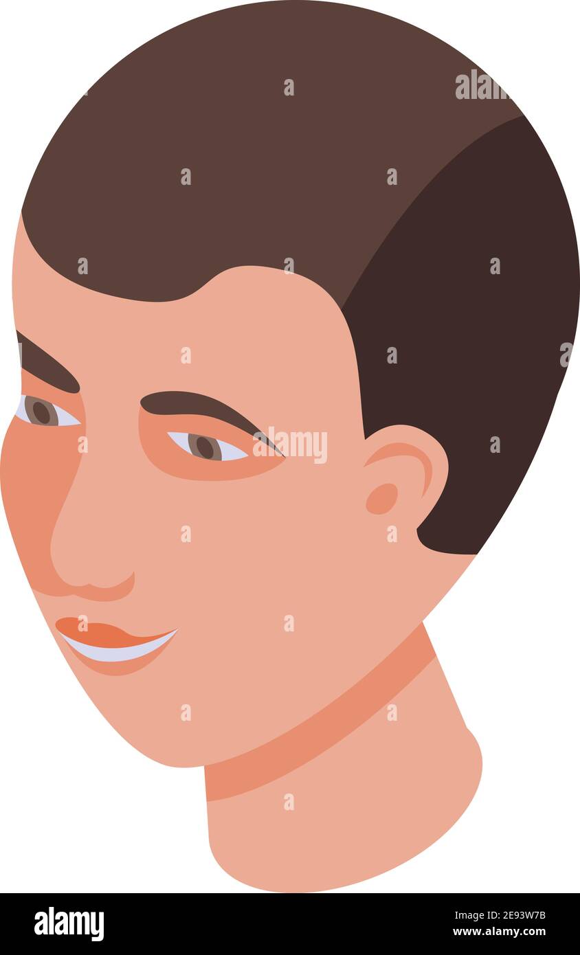 Smiling boy icon. Isometric of smiling boy vector icon for web design ...