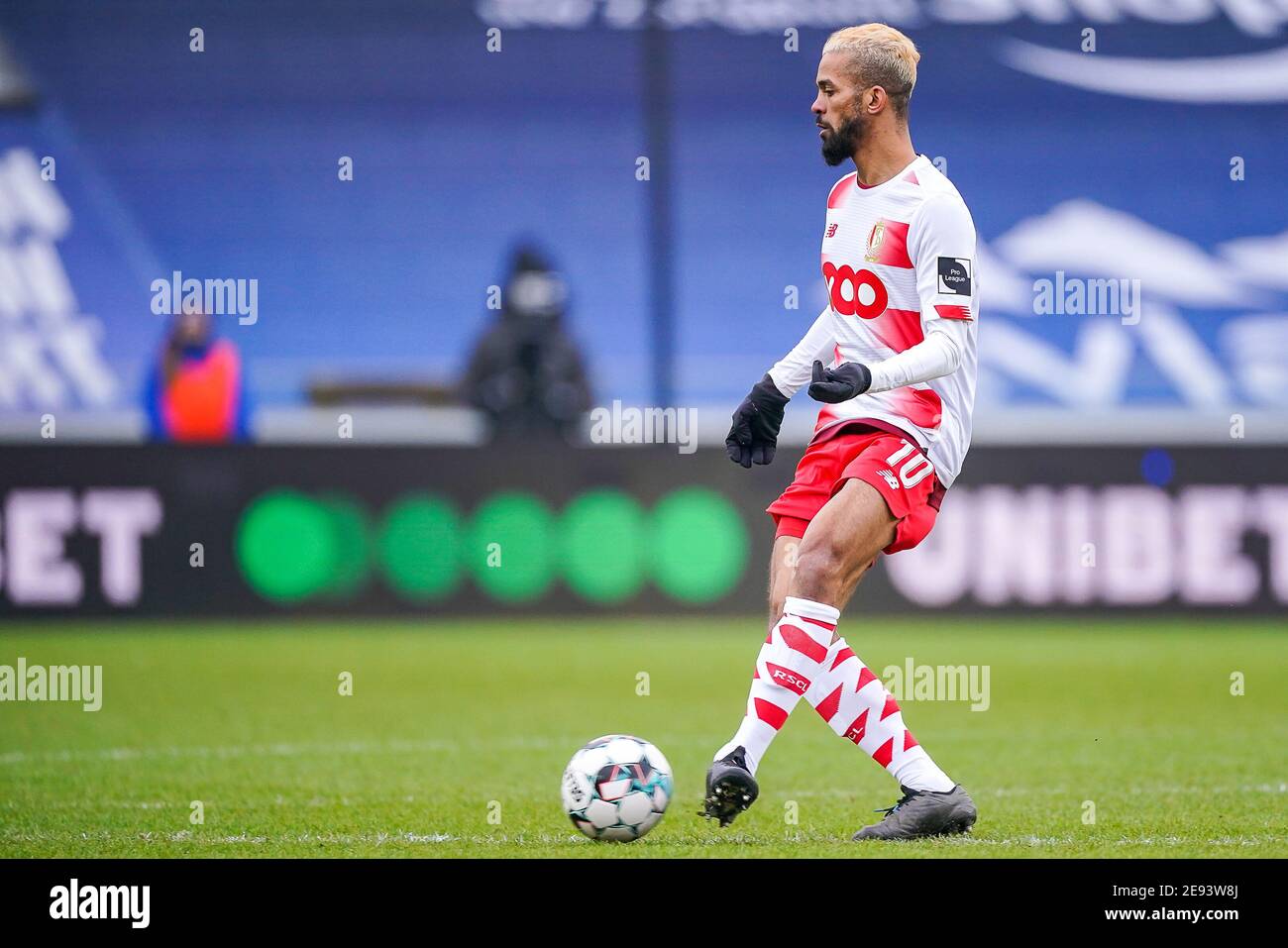 BRUGES, BELGIUM - JANUARY 31: Mehdi Carcela of Standard de Liege during ...