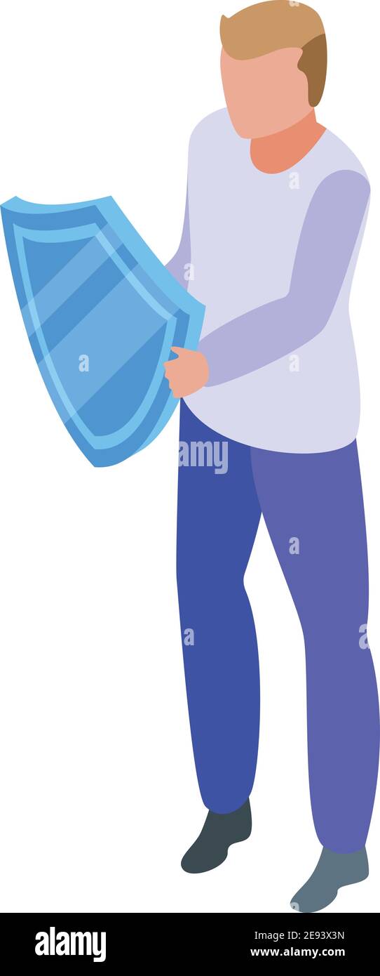 Safe collaboration icon. Isometric of safe collaboration vector icon ...