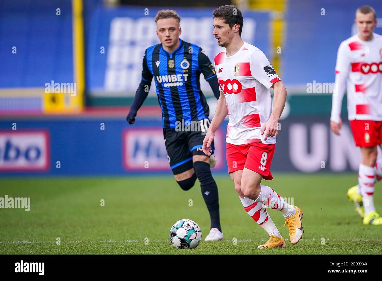 BRUGES, BELGIUM - JANUARY 31: Gojko Cimirot of Standard de Liege during ...