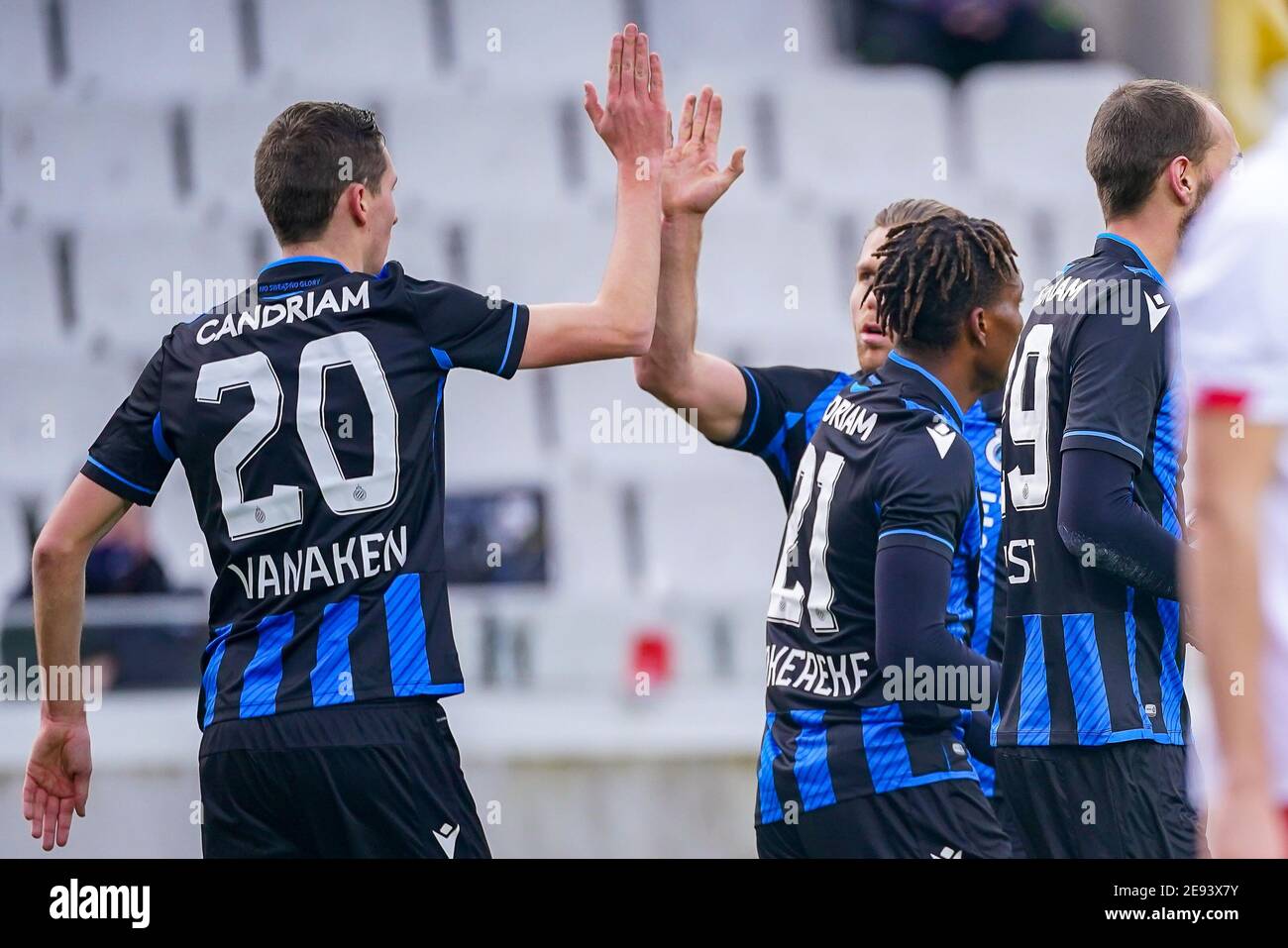 BRUGES, BELGIUM - JANUARY 31: Hans Vanaken of Club Brugge scores 1-1 ...