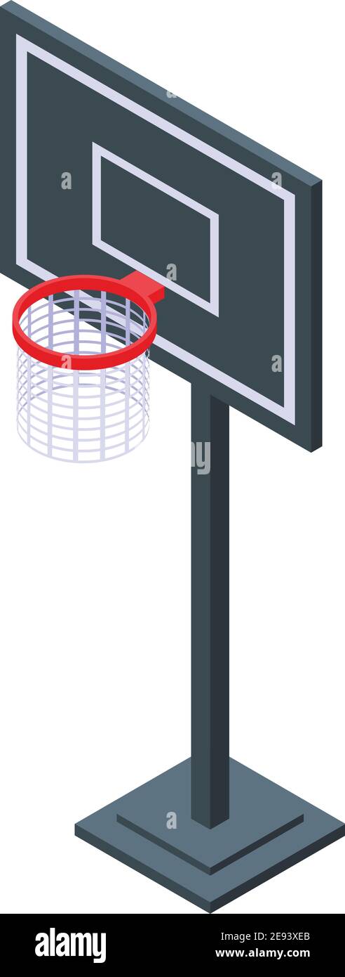 Basketball hoop icon. Isometric of basketball hoop vector icon for web ...