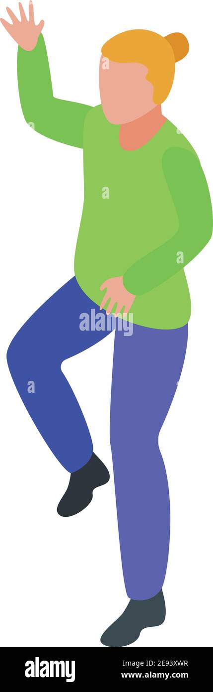 Frighten woman icon. Isometric of frighten woman vector icon for web ...