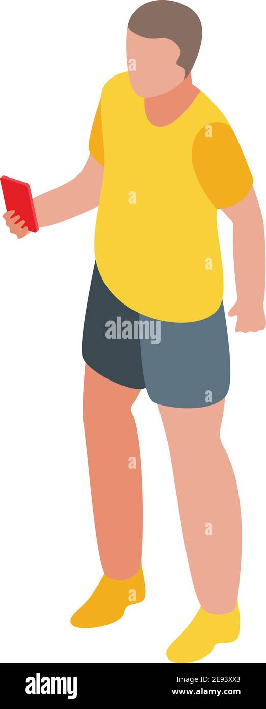 Soccer referee icon. Isometric of soccer referee vector icon for web ...