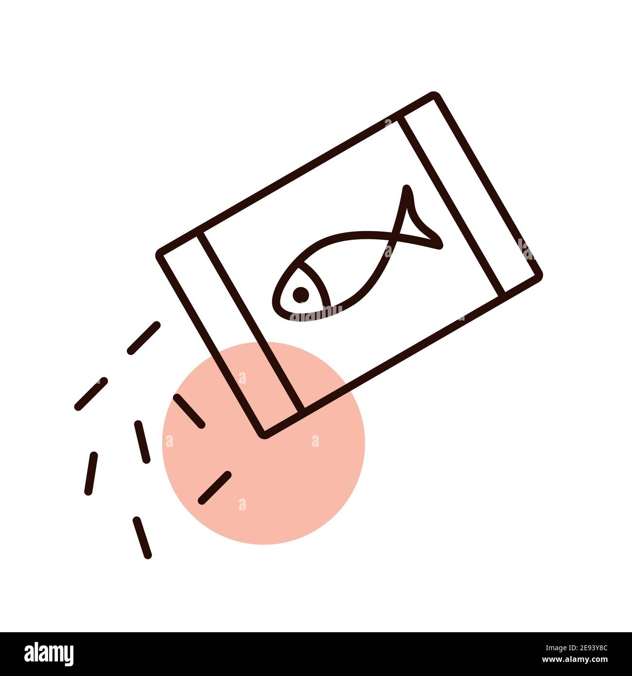 Pet fish feed vector icon. Pet animal sign. Graph symbol for pet and ...